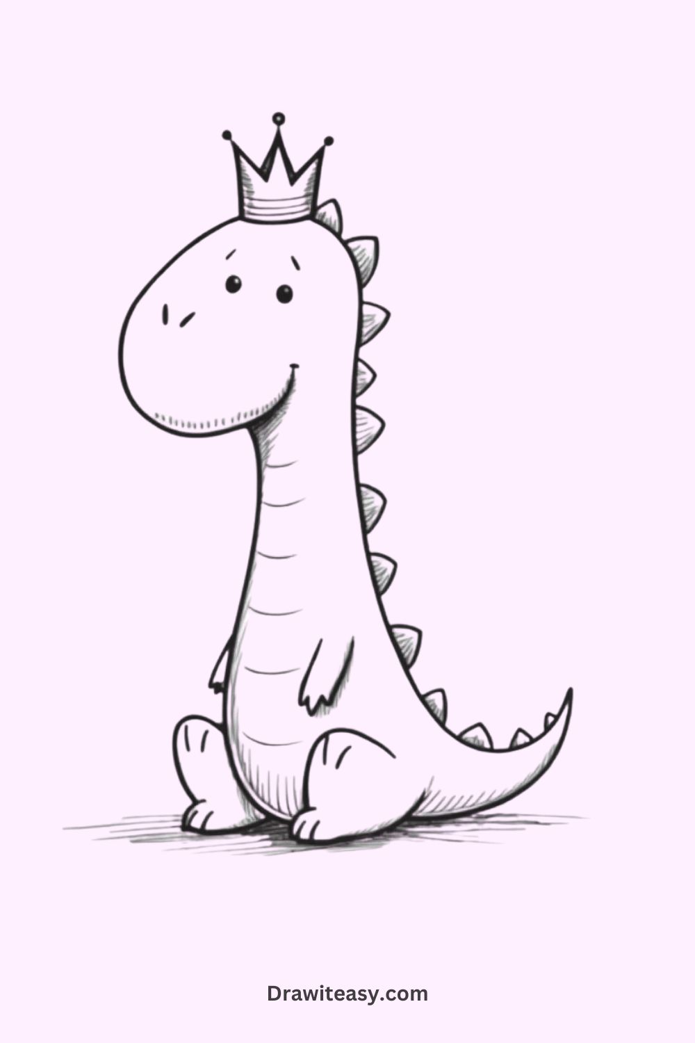 30 Easy Cute Dinosaur Drawing Ideas - Draw It Easy