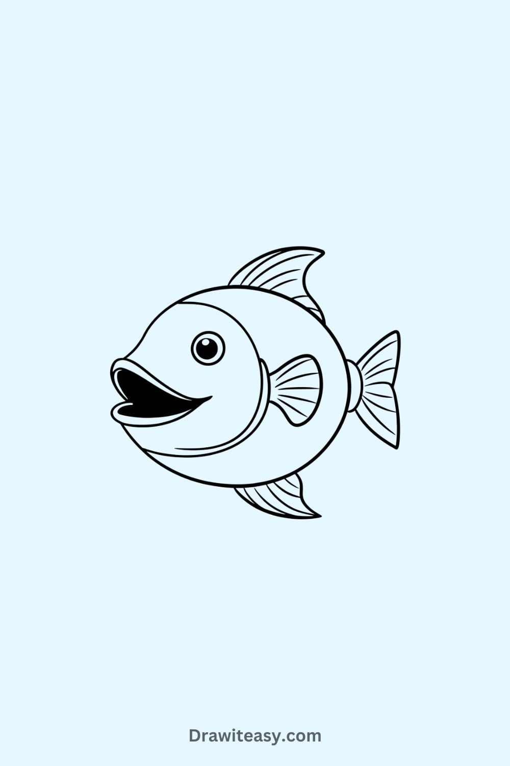31 Easy Simple Fish Drawing Ideas - Draw It Easy