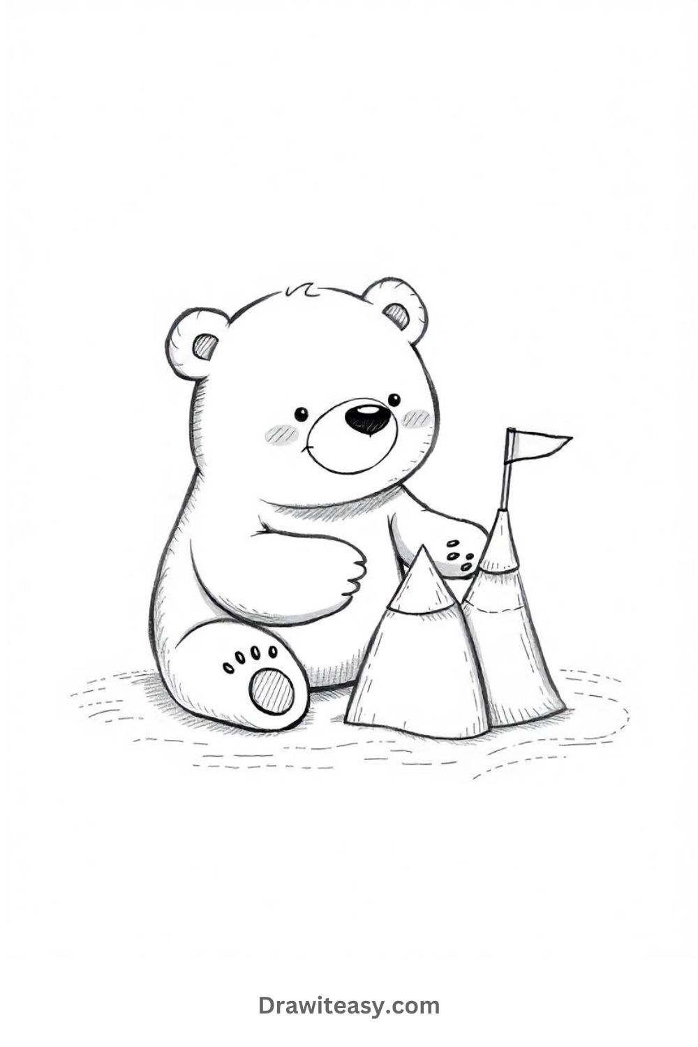 30 Easy Cute Bear Drawing Ideas - Draw It Easy
