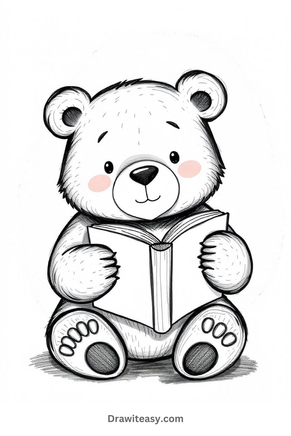 30 Easy Cute Bear Drawing Ideas - Draw It Easy