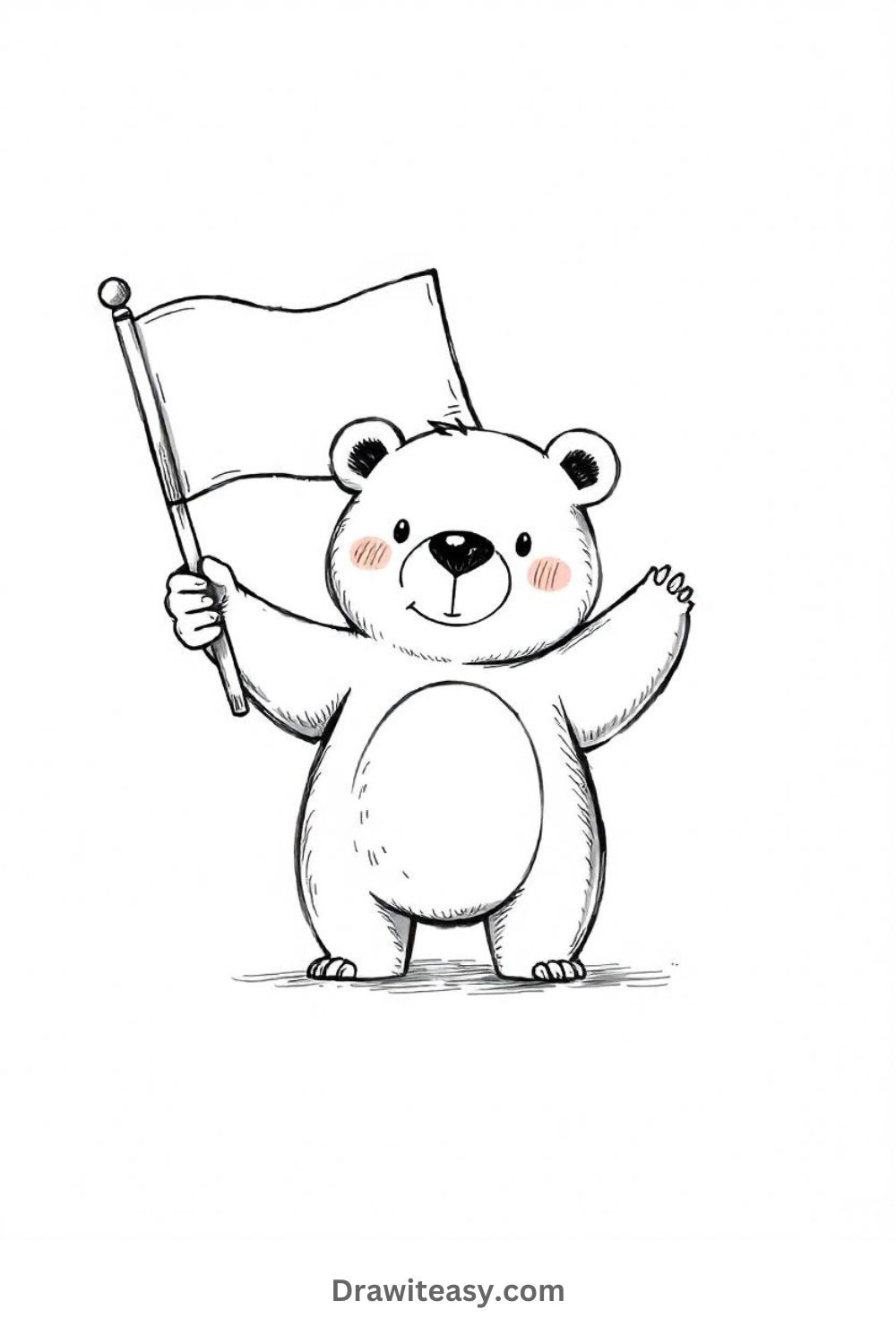 30 Easy Cute Bear Drawing Ideas - Draw It Easy