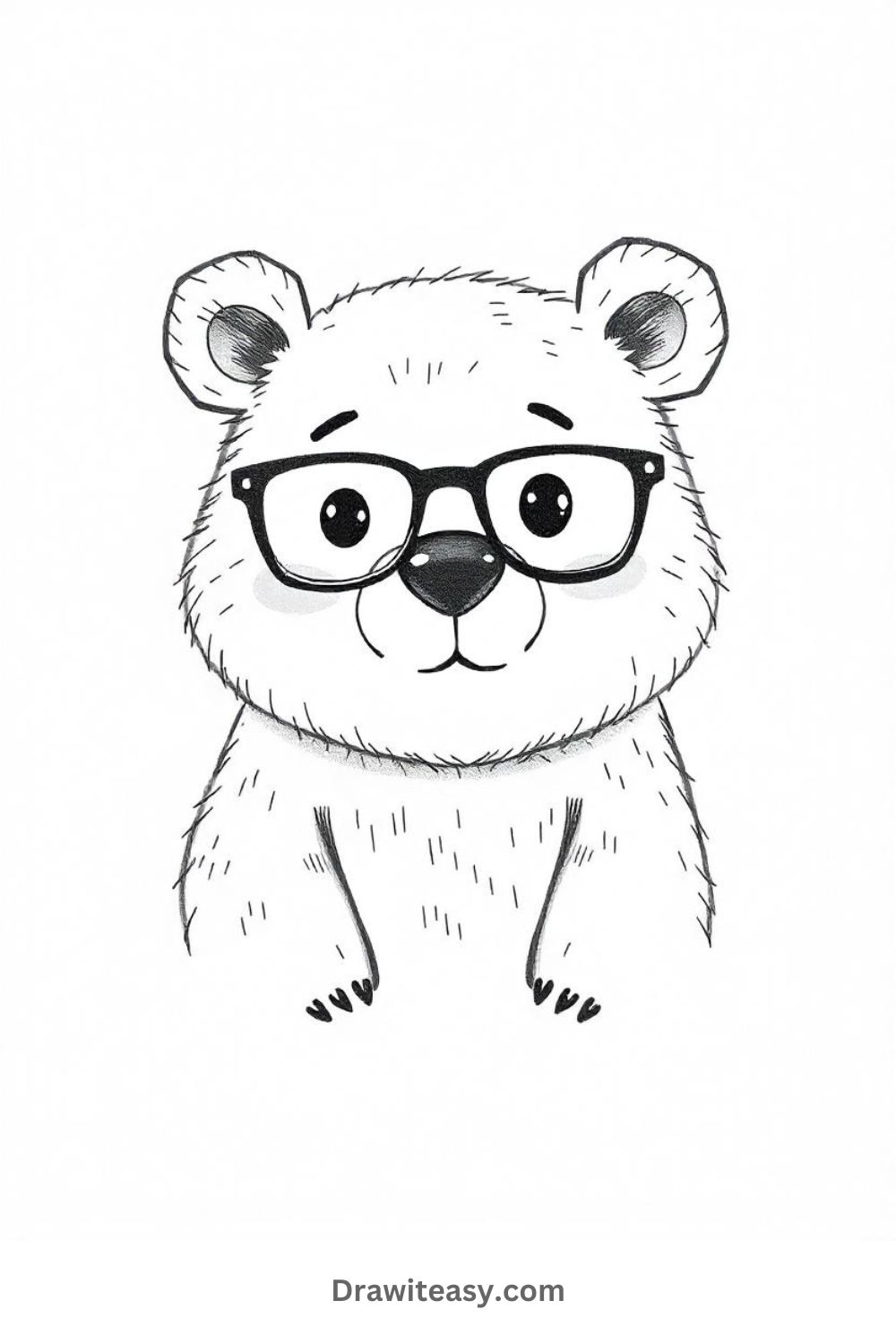 30 Easy Cute Bear Drawing Ideas - Draw It Easy