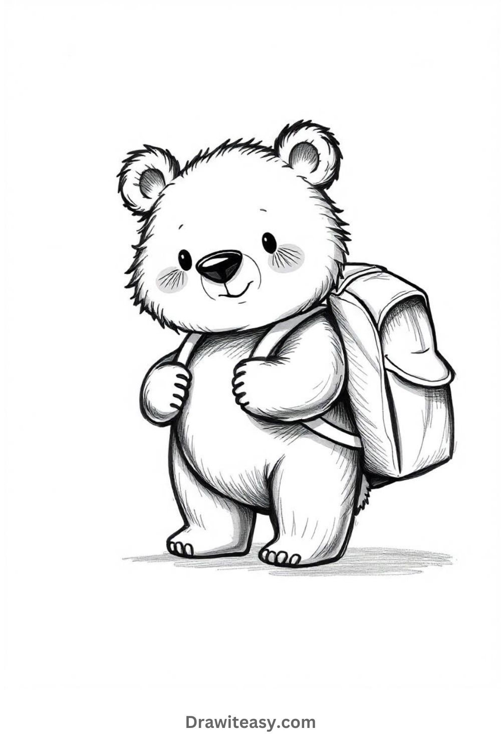 30 Easy Cute Bear Drawing Ideas - Draw It Easy