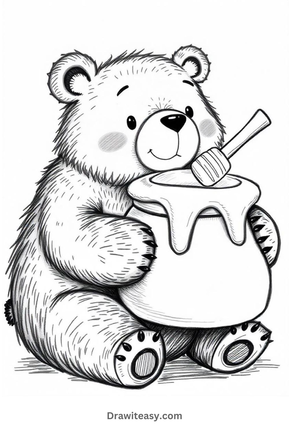 30 Easy Cute Bear Drawing Ideas - Draw It Easy
