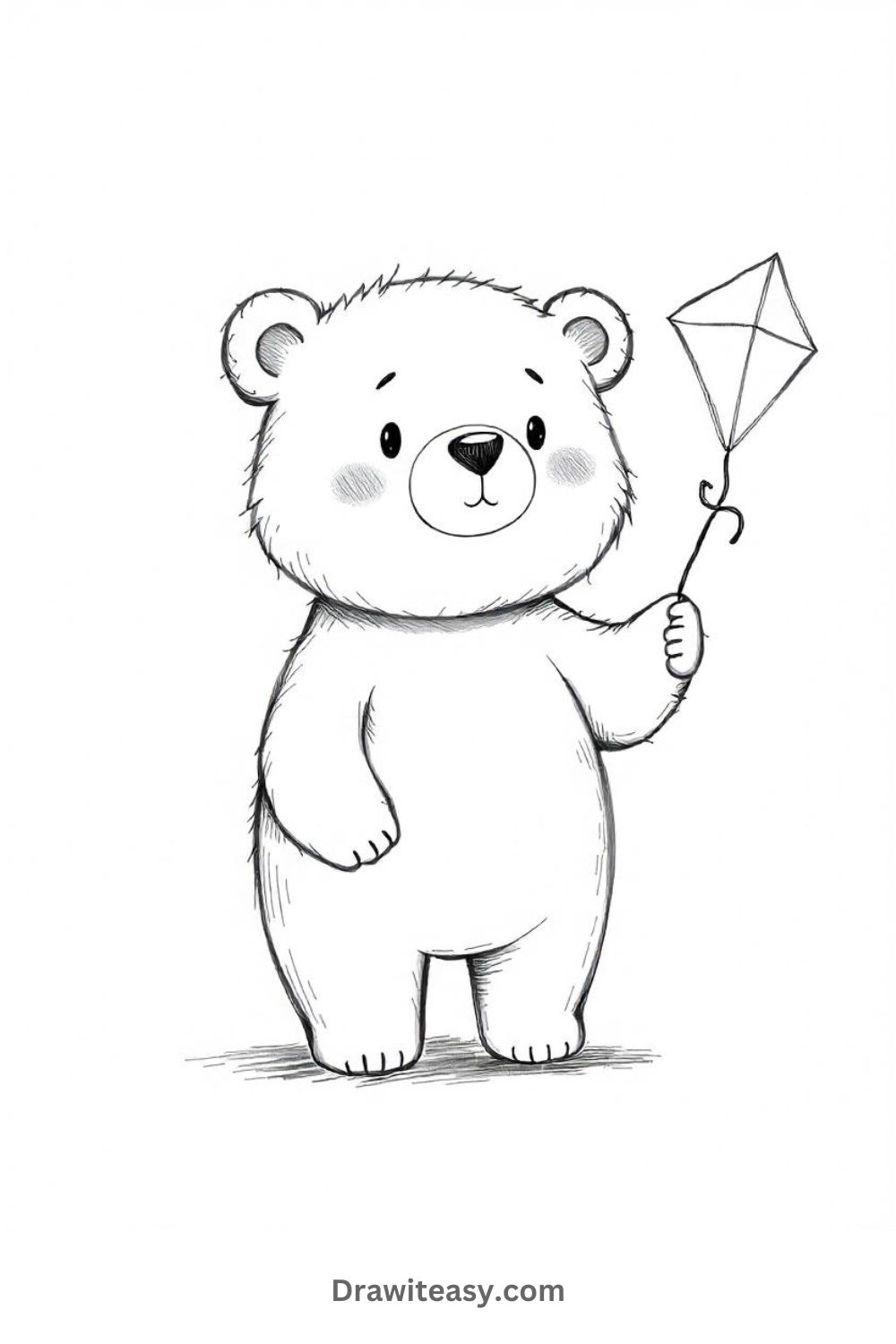 30 Easy Cute Bear Drawing Ideas - Draw It Easy