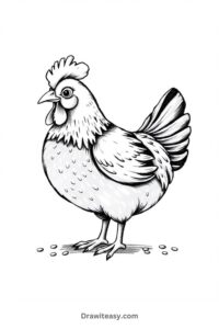21 Easy Cute Chicken Drawing Ideas - Draw It Easy