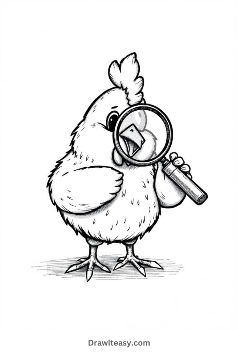 21 Easy Cute Chicken Drawing Ideas - Draw It Easy
