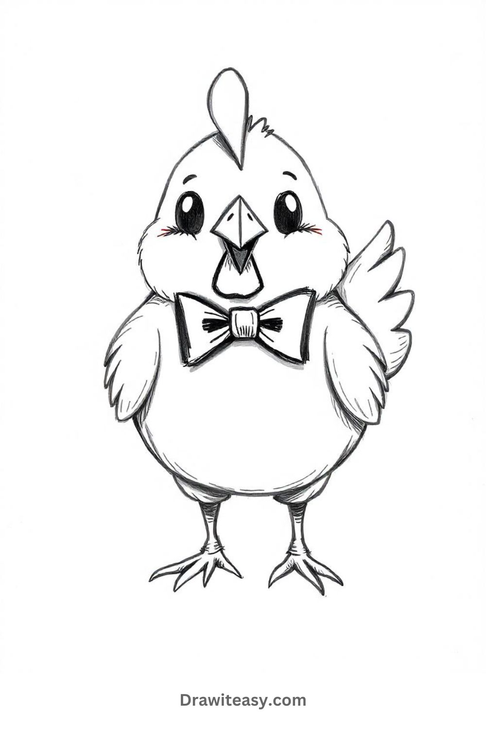 21 Easy Cute Chicken Drawing Ideas - Draw It Easy