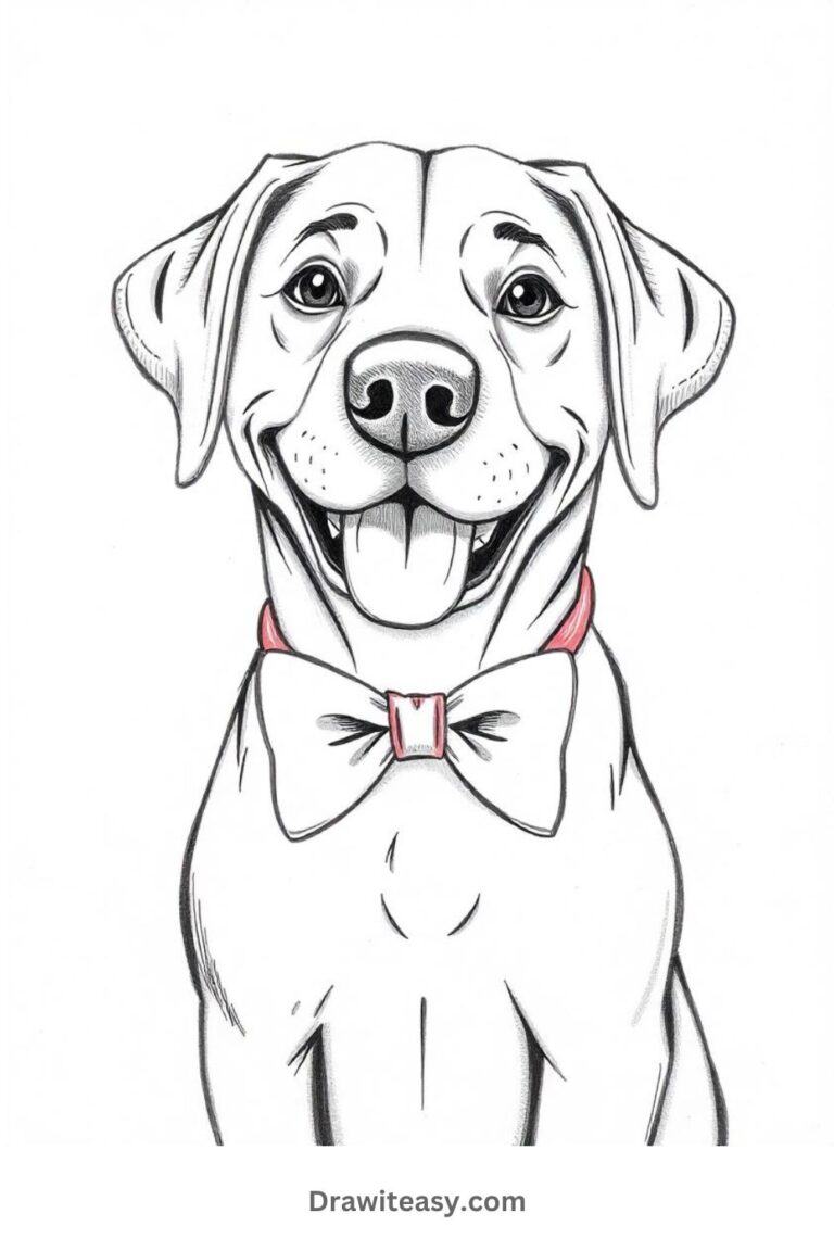 30 Cute Easy Dog Drawing Ideas - Draw It Easy