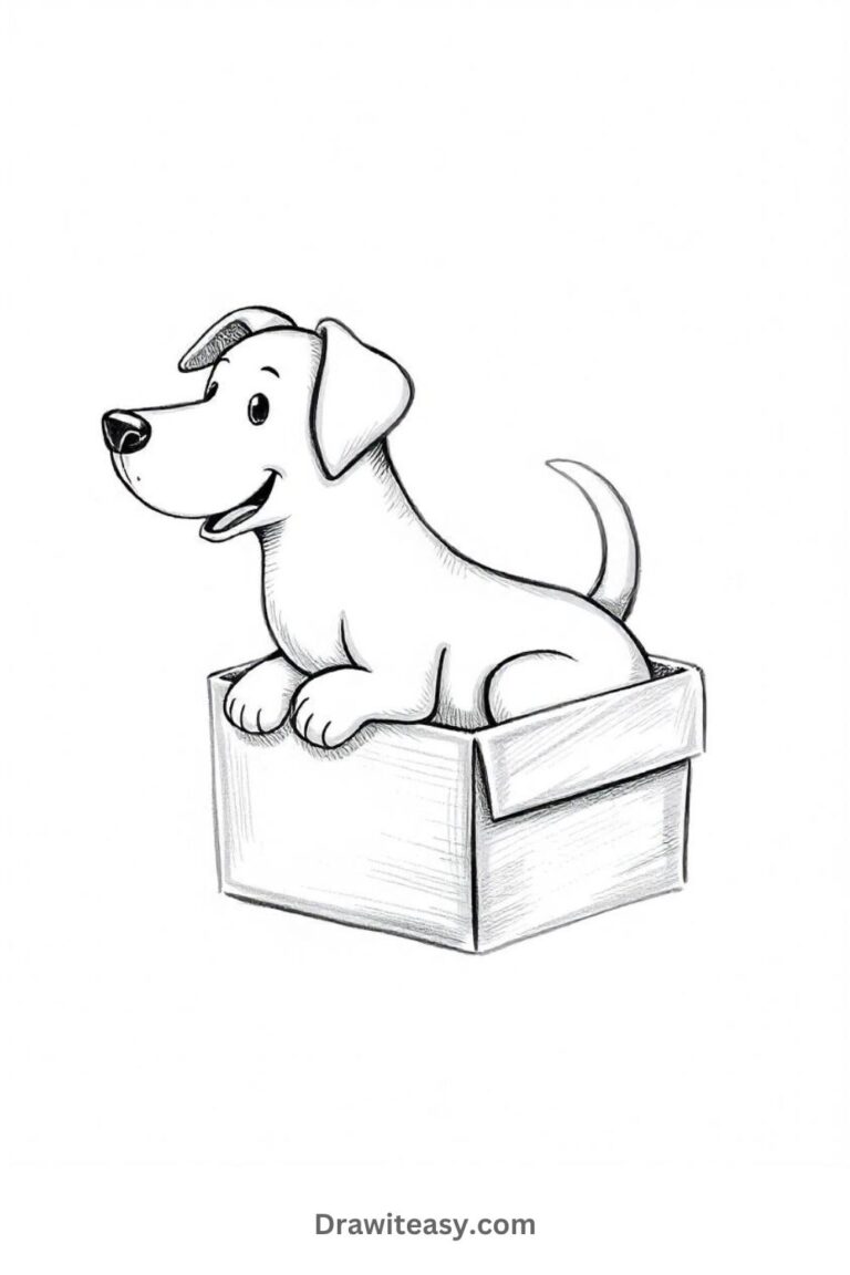 30 Cute Easy Dog Drawing Ideas - Draw It Easy