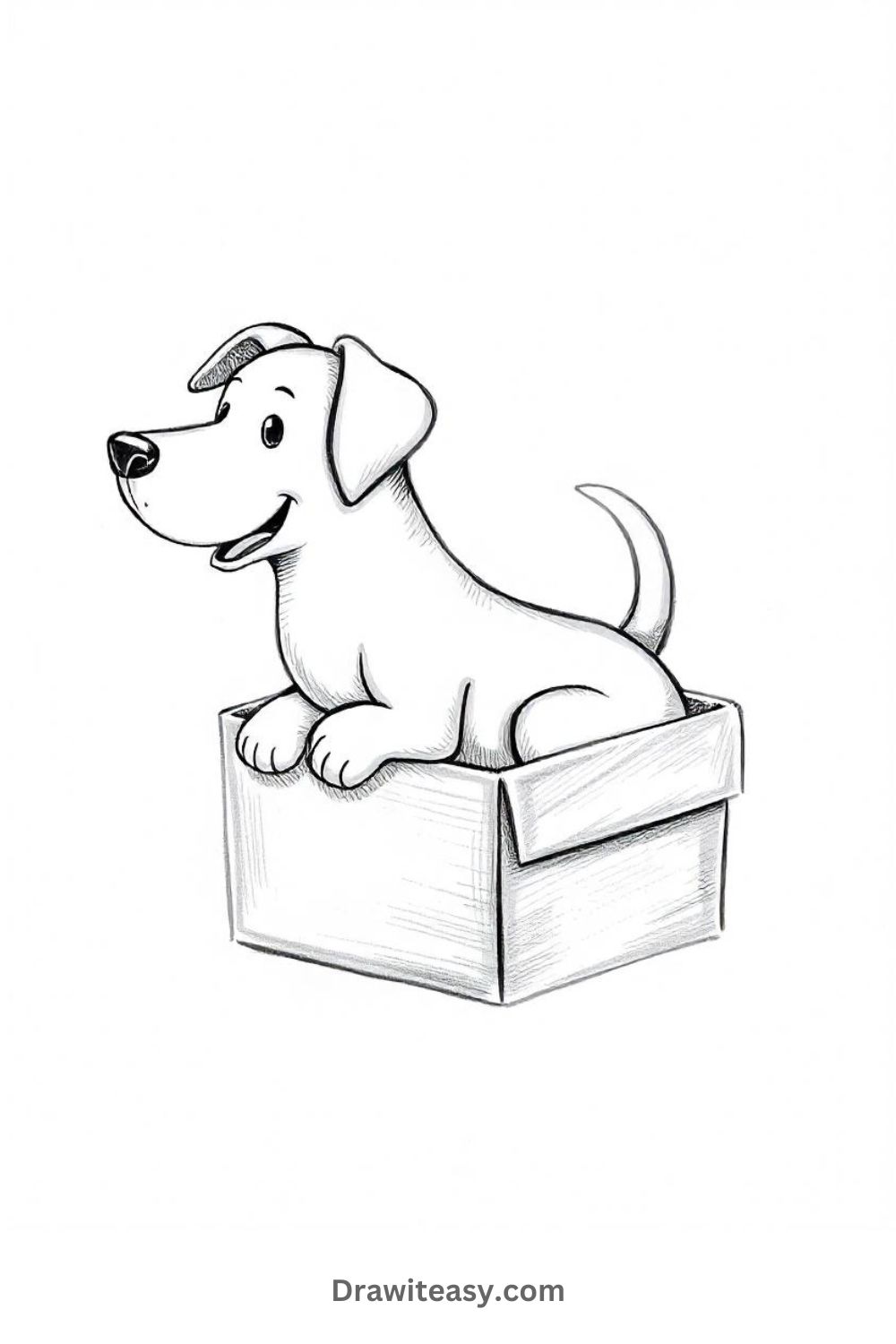 30 Cute Easy Dog Drawing Ideas - Draw It Easy