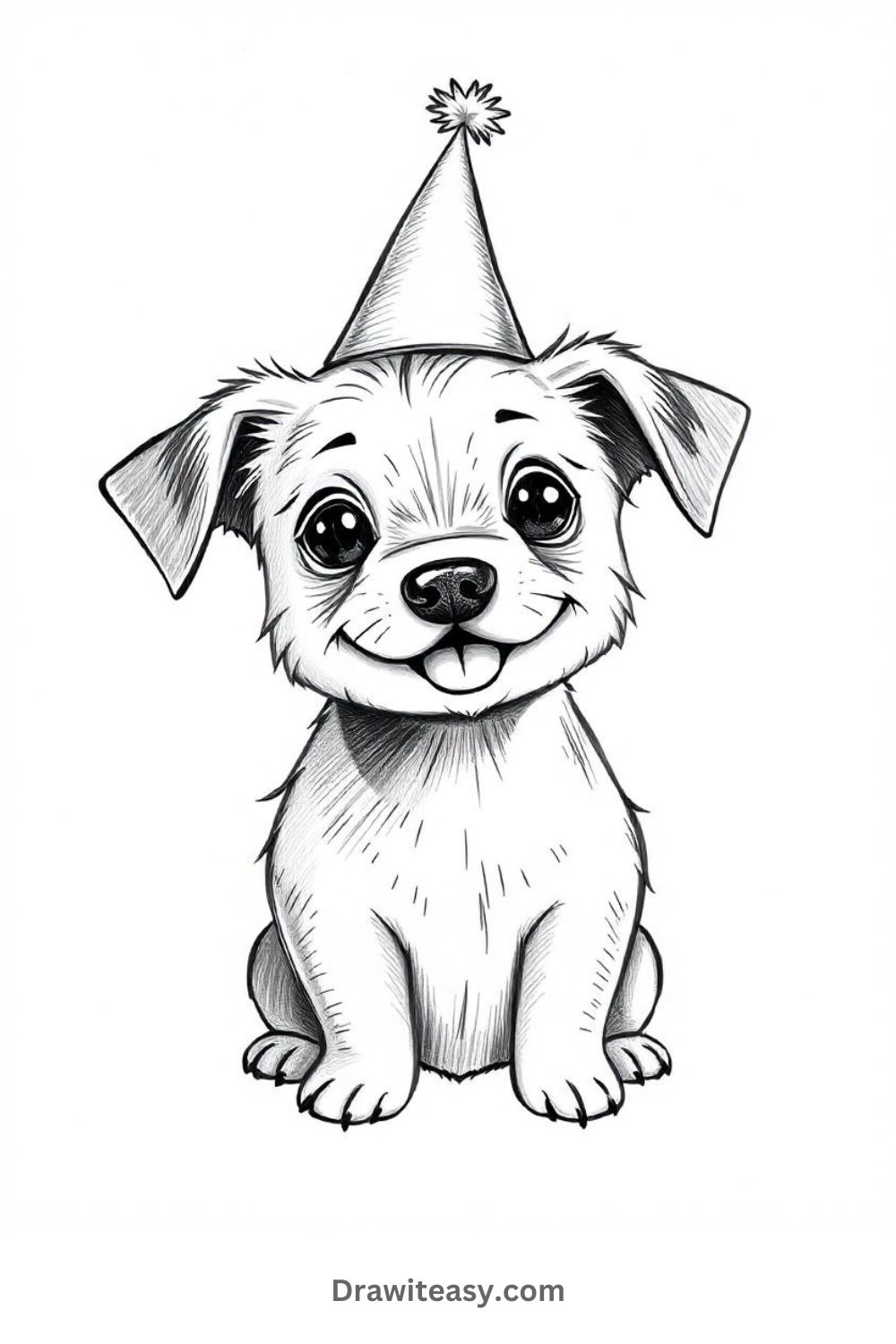 30 Cute Easy Dog Drawing Ideas - Draw It Easy