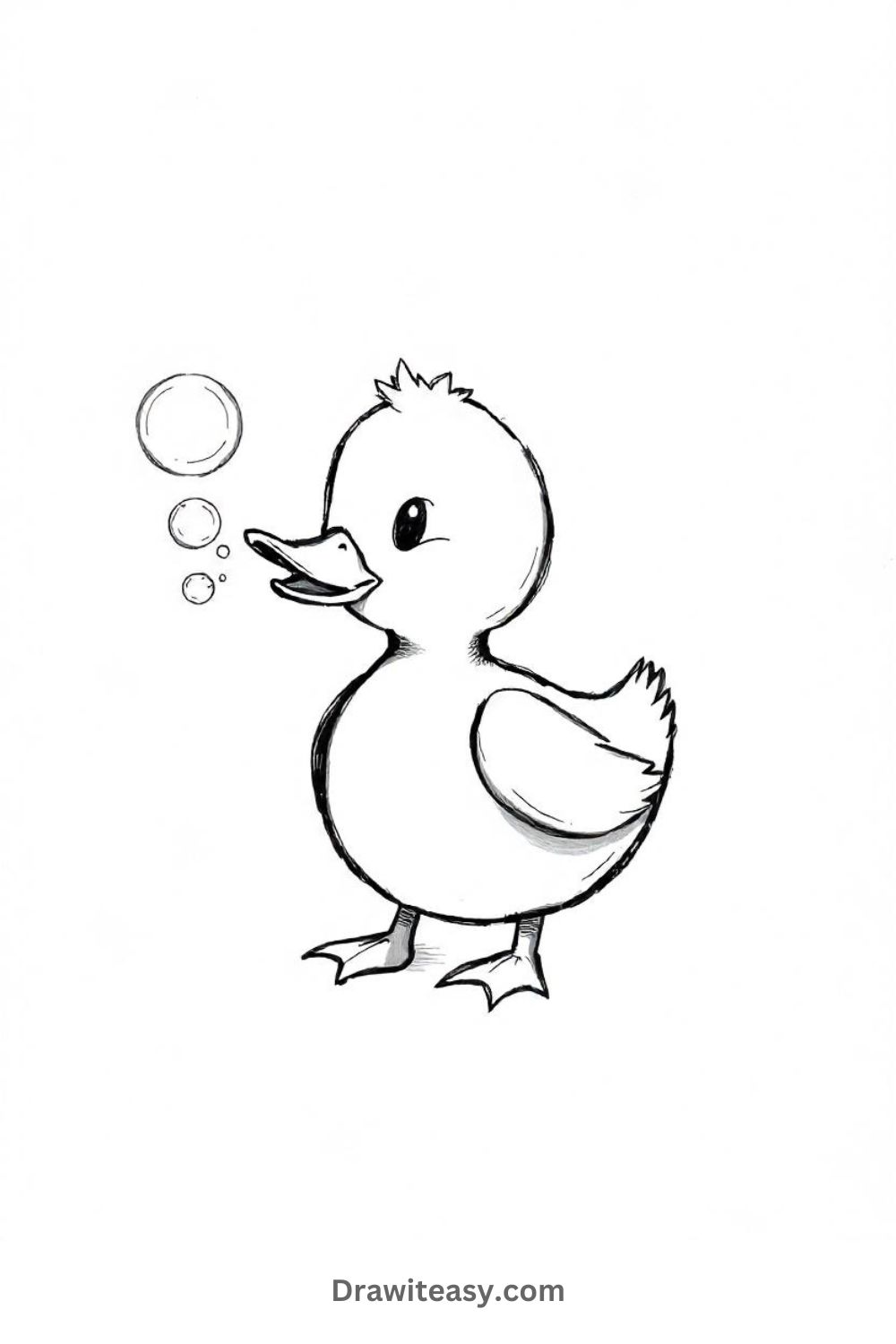 30 Easy Cute Duck Drawing Ideas - Draw It Easy