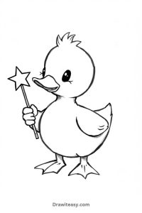 30 Easy Cute Duck Drawing Ideas - Draw It Easy