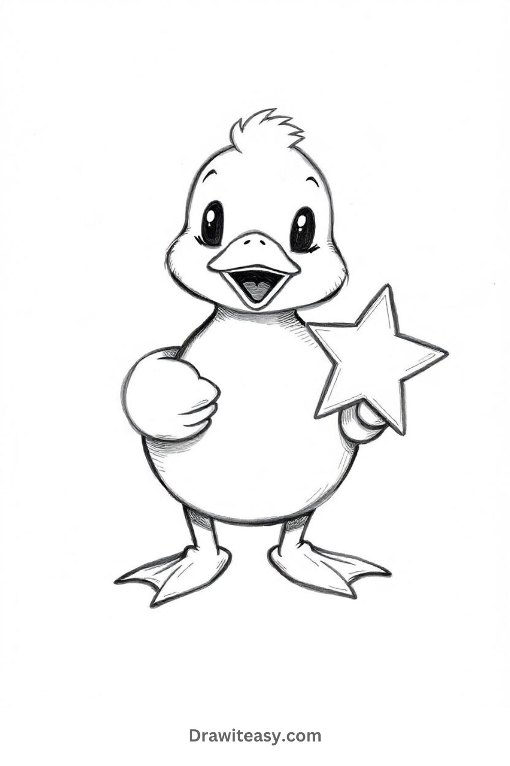 30 Easy Cute Duck Drawing Ideas - Draw It Easy