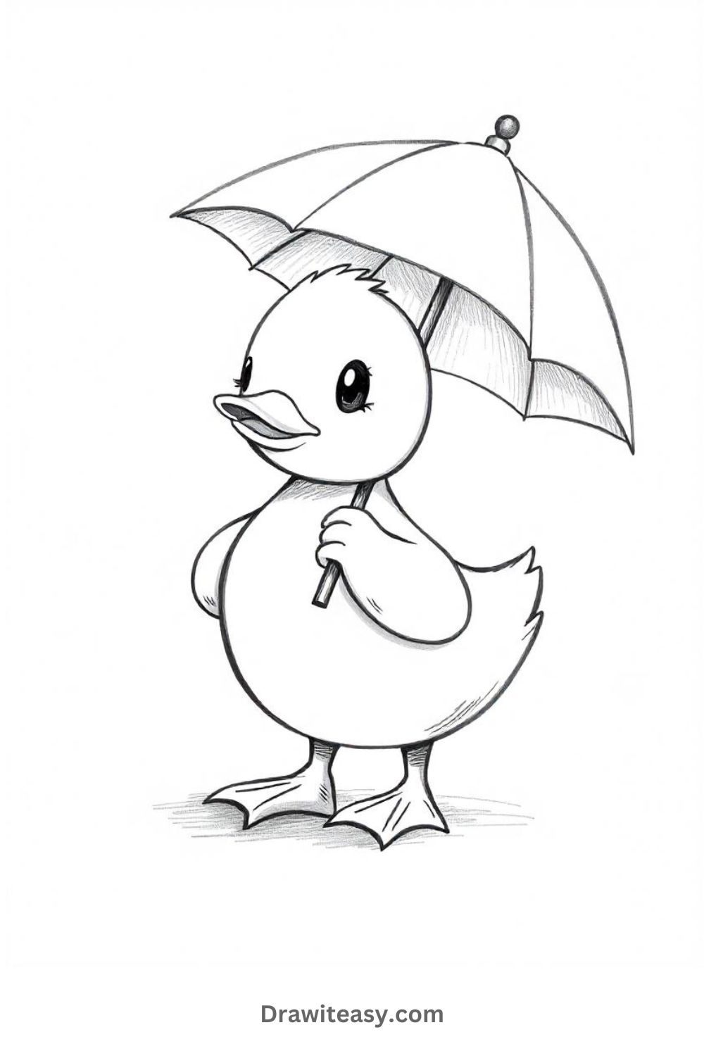 30 Easy Cute Duck Drawing Ideas - Draw It Easy