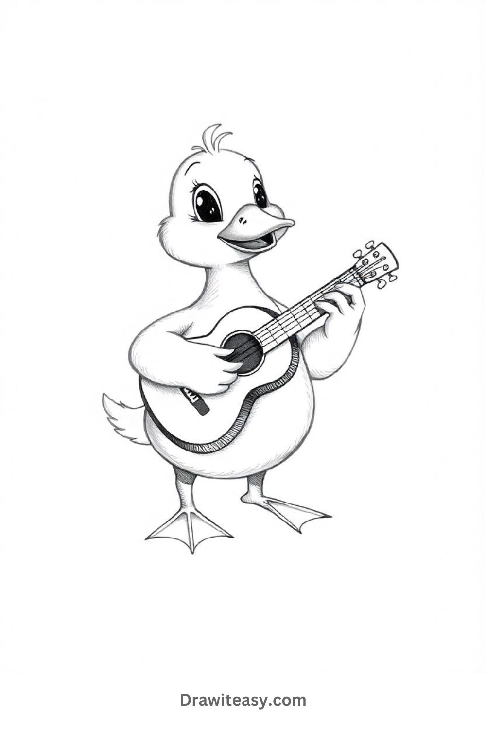 30 Easy Cute Duck Drawing Ideas - Draw It Easy
