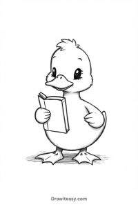 30 Easy Cute Duck Drawing Ideas - Draw It Easy