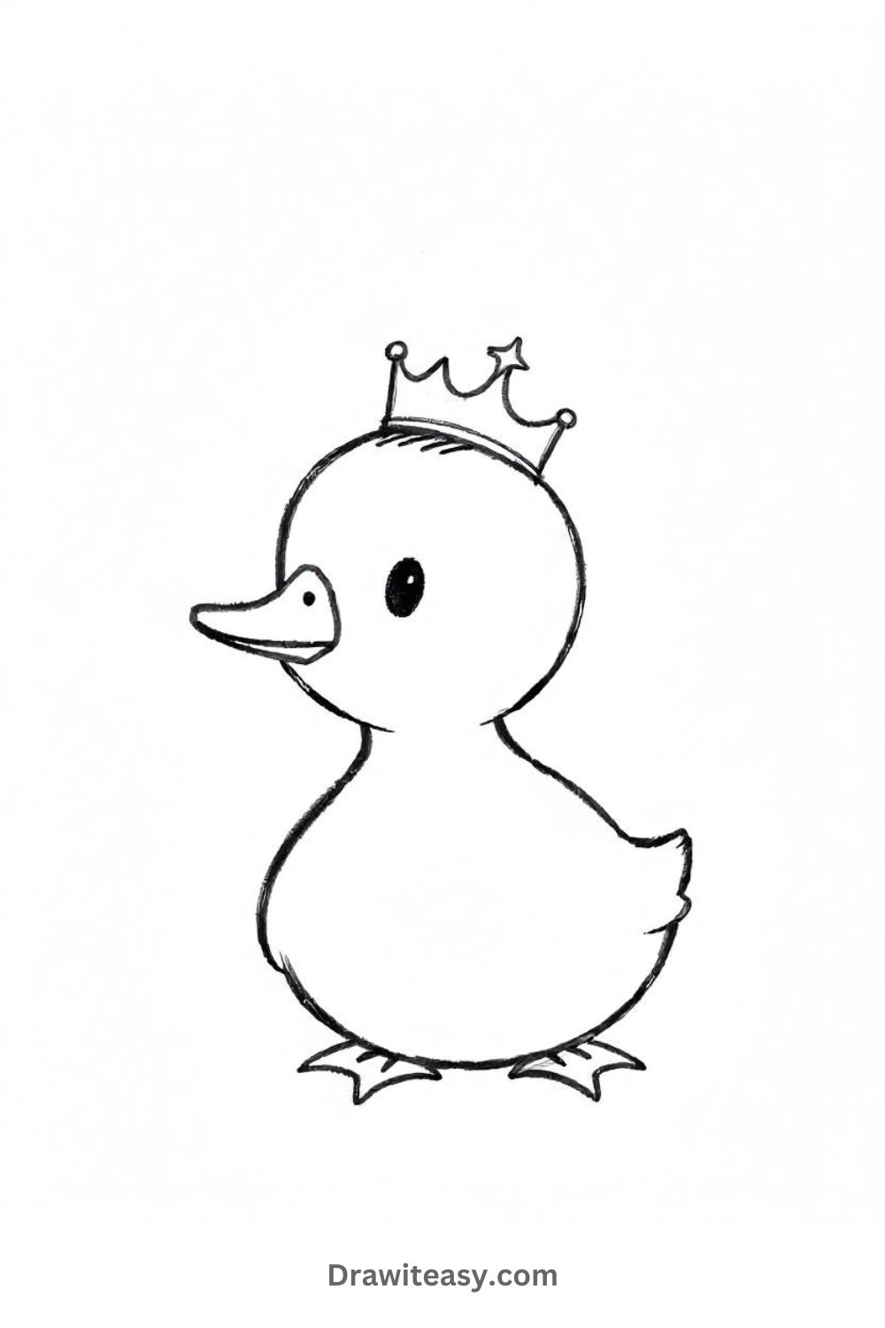 30 Easy Cute Duck Drawing Ideas - Draw It Easy
