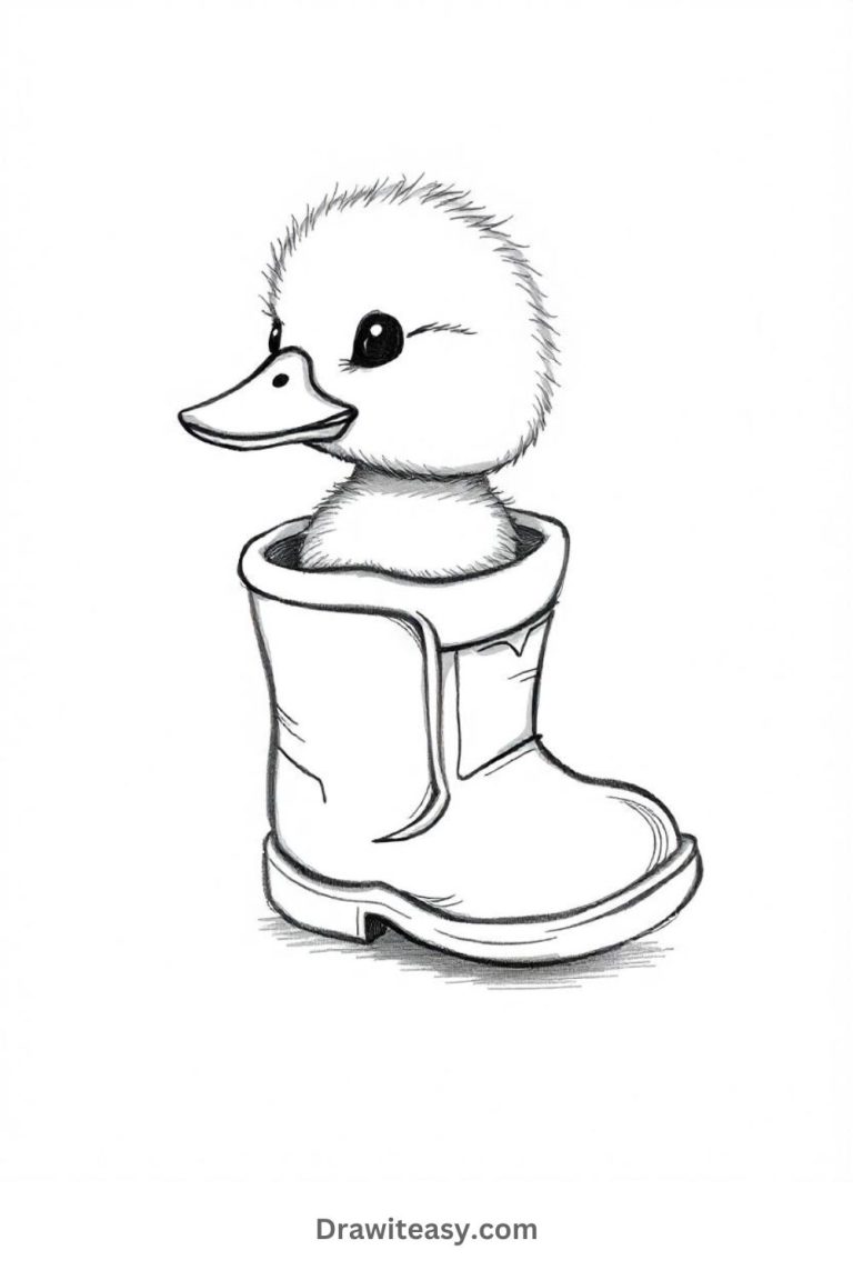 30 Easy Cute Duck Drawing Ideas - Draw It Easy