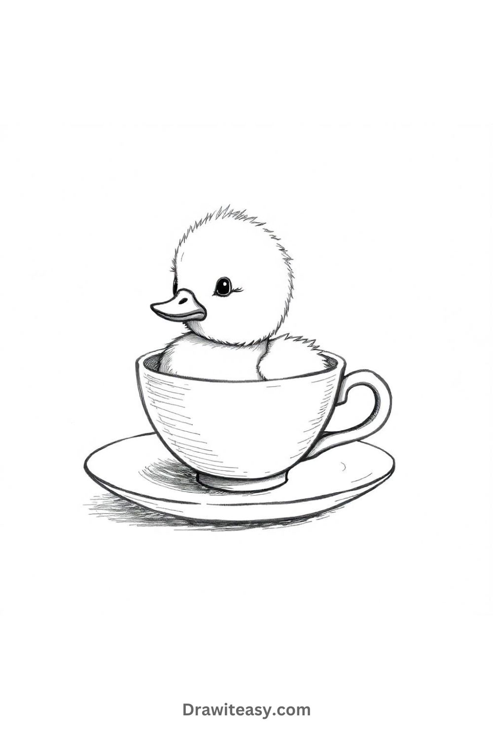 30 Easy Cute Duck Drawing Ideas - Draw It Easy