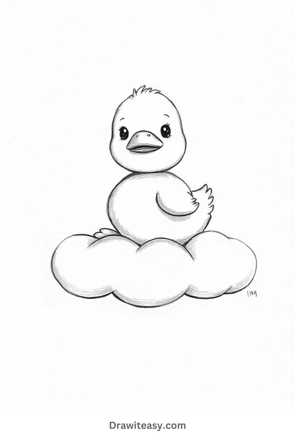 30 Easy Cute Duck Drawing Ideas - Draw It Easy