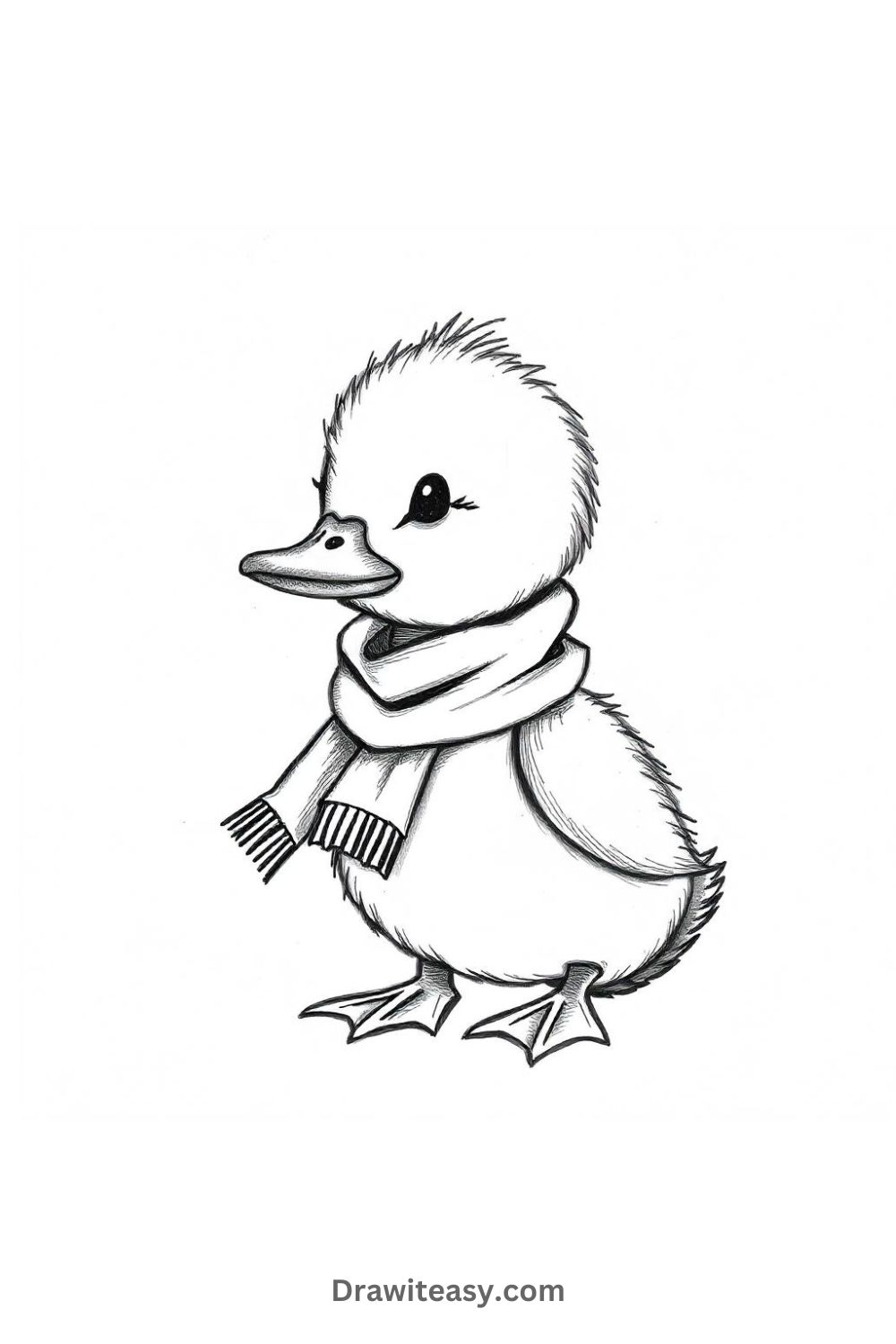 30 Easy Cute Duck Drawing Ideas - Draw It Easy