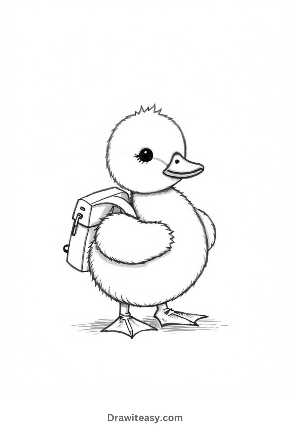 30 Easy Cute Duck Drawing Ideas - Draw It Easy