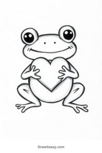 21 Cute Frog Drawing Ideas - Draw It Easy