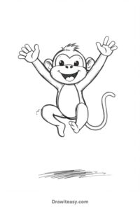 26 Cute Easy Monkey Drawing Ideas - Draw It Easy