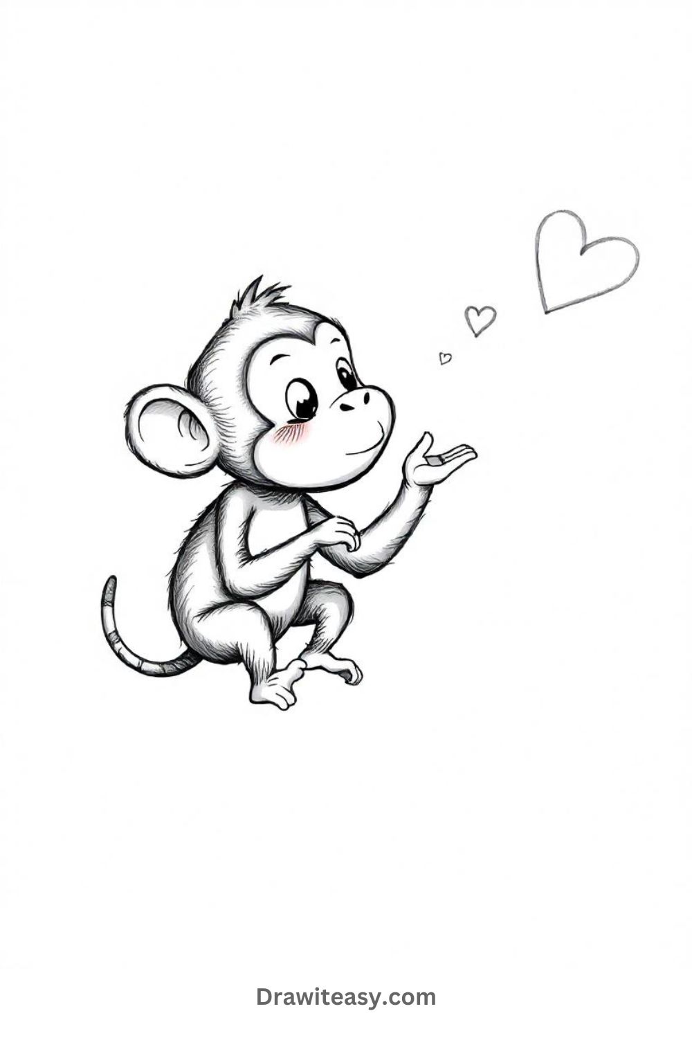 26 Cute Easy Monkey Drawing Ideas - Draw It Easy
