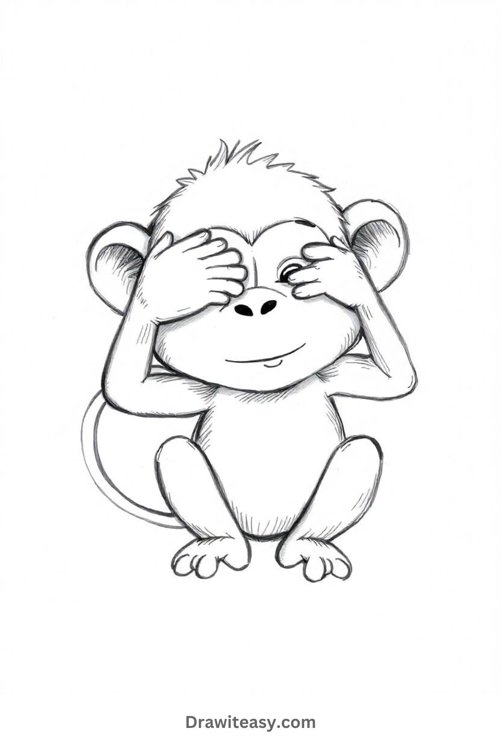 26 Cute Easy Monkey Drawing Ideas - Draw It Easy