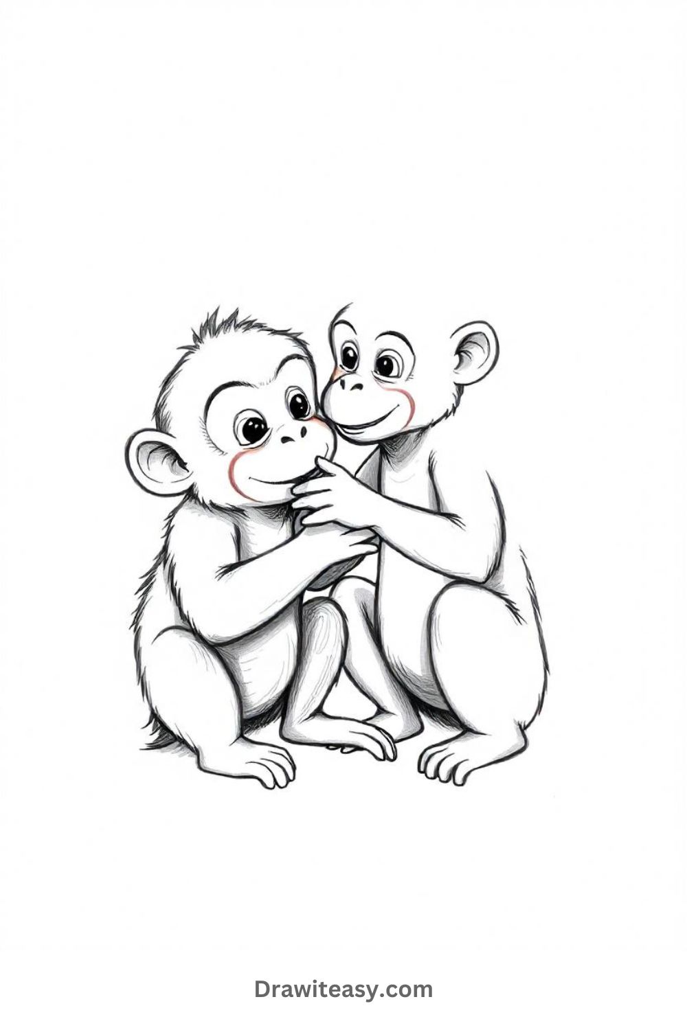 26 Cute Easy Monkey Drawing Ideas - Draw It Easy