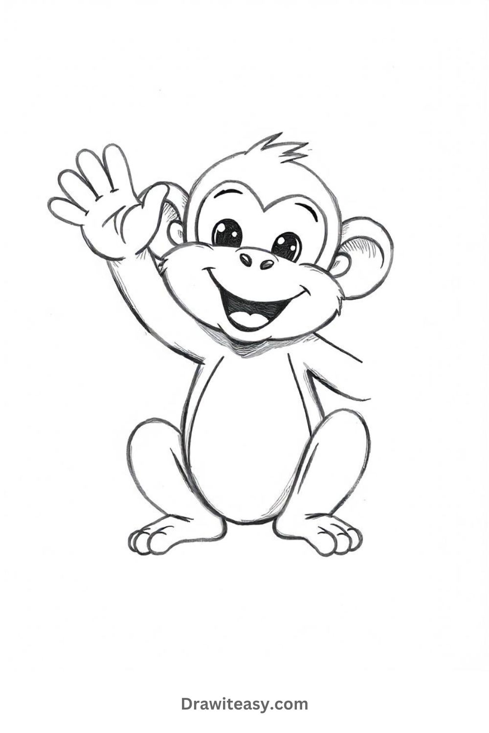 26 Cute Easy Monkey Drawing Ideas - Draw It Easy