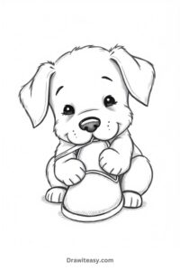 30 Cute Easy Dog Drawing Ideas - Draw It Easy