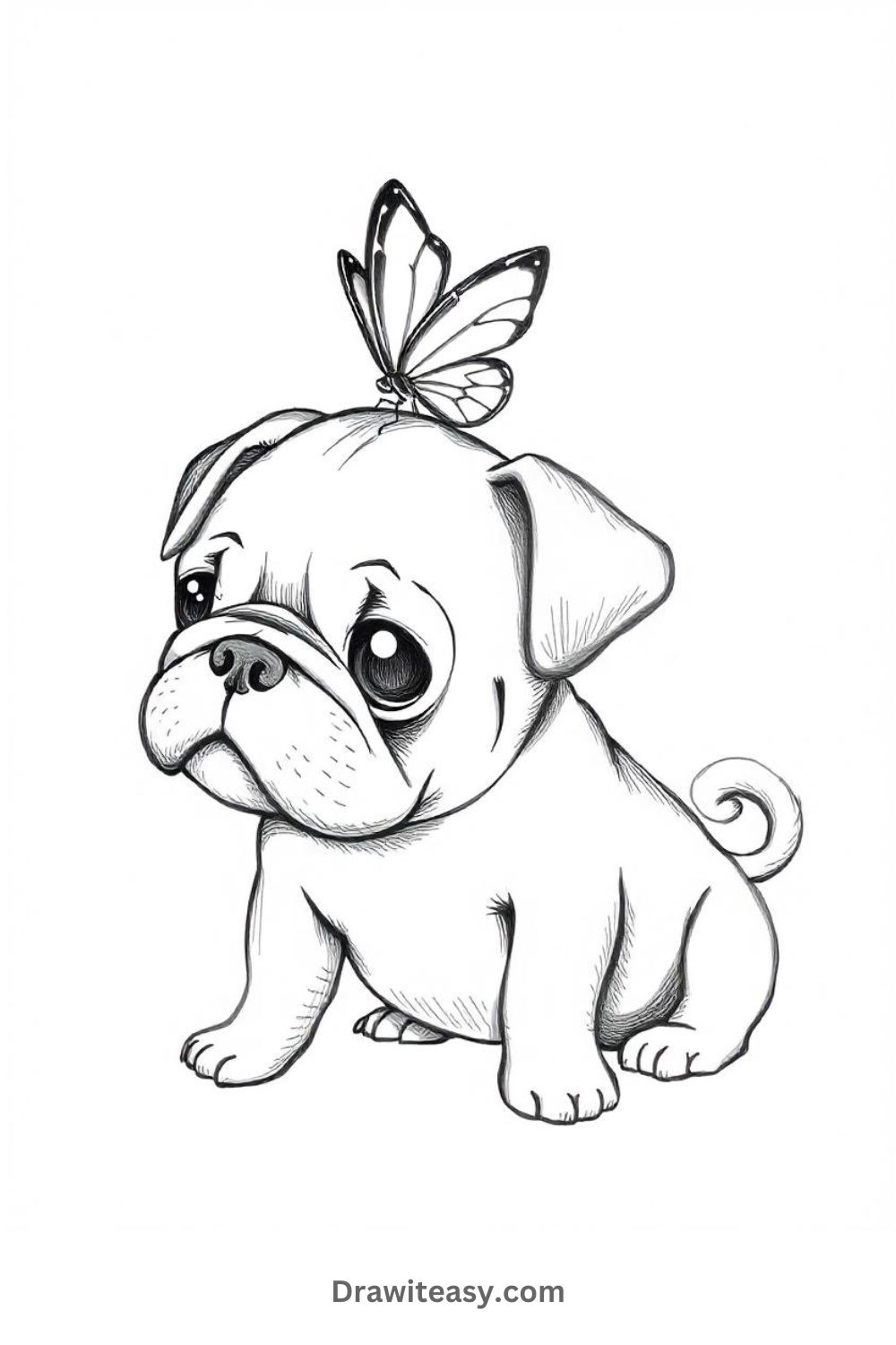 30 Cute Easy Dog Drawing Ideas - Draw It Easy