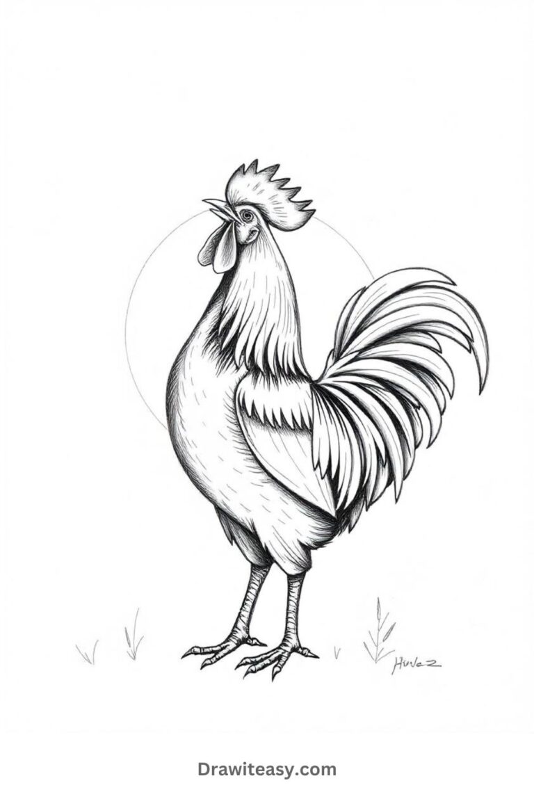 21 Easy Cute Chicken Drawing Ideas - Draw It Easy