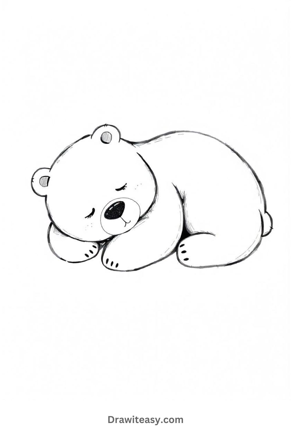 30 Easy Cute Bear Drawing Ideas - Draw It Easy