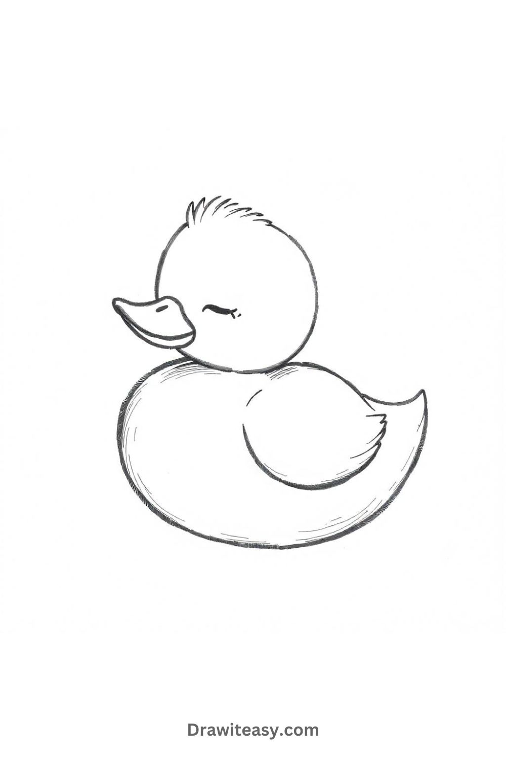 30 Easy Cute Duck Drawing Ideas - Draw It Easy