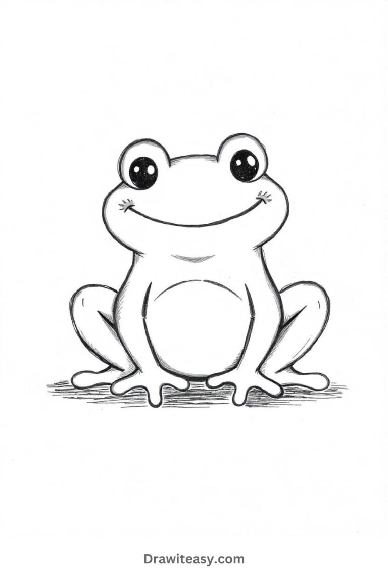 21 Cute Frog Drawing Ideas - Draw It Easy