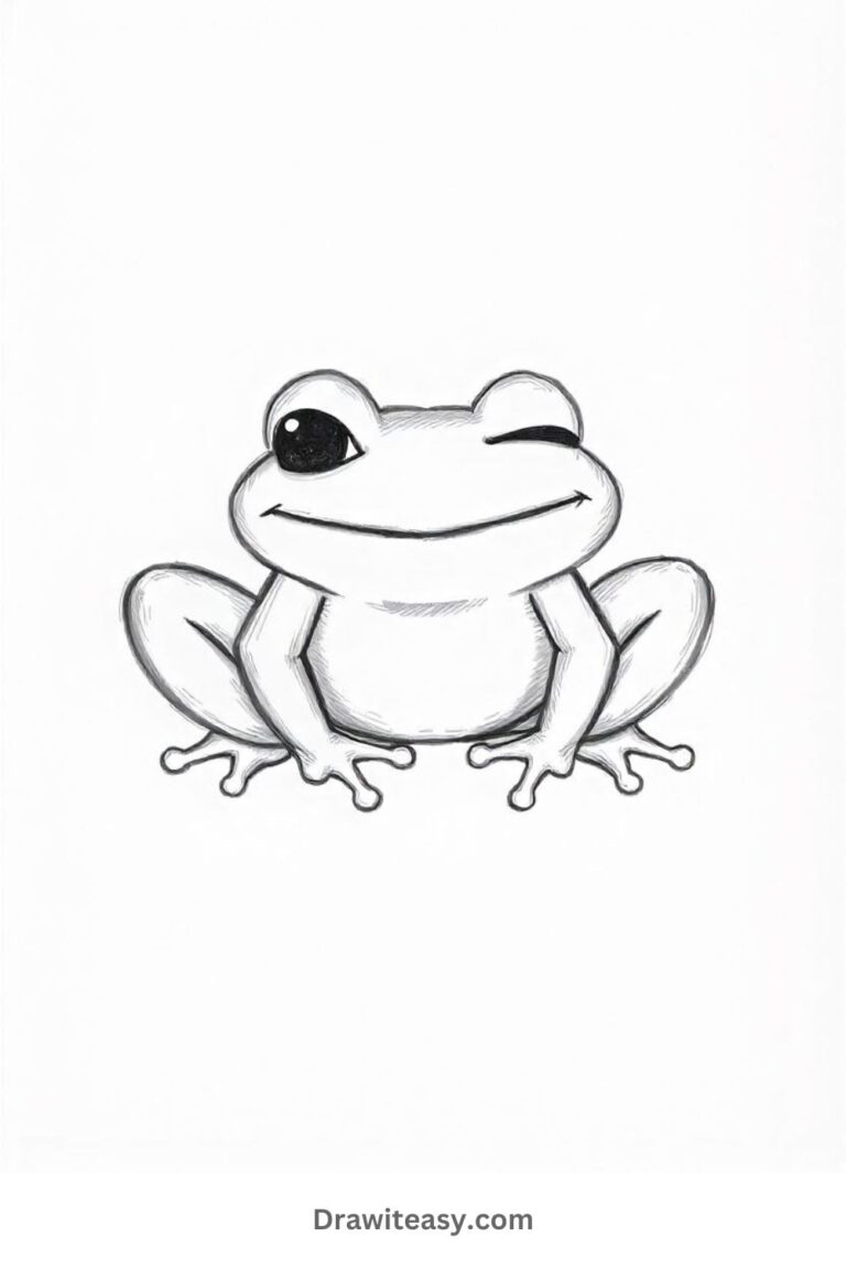 21 Cute Frog Drawing Ideas - Draw It Easy
