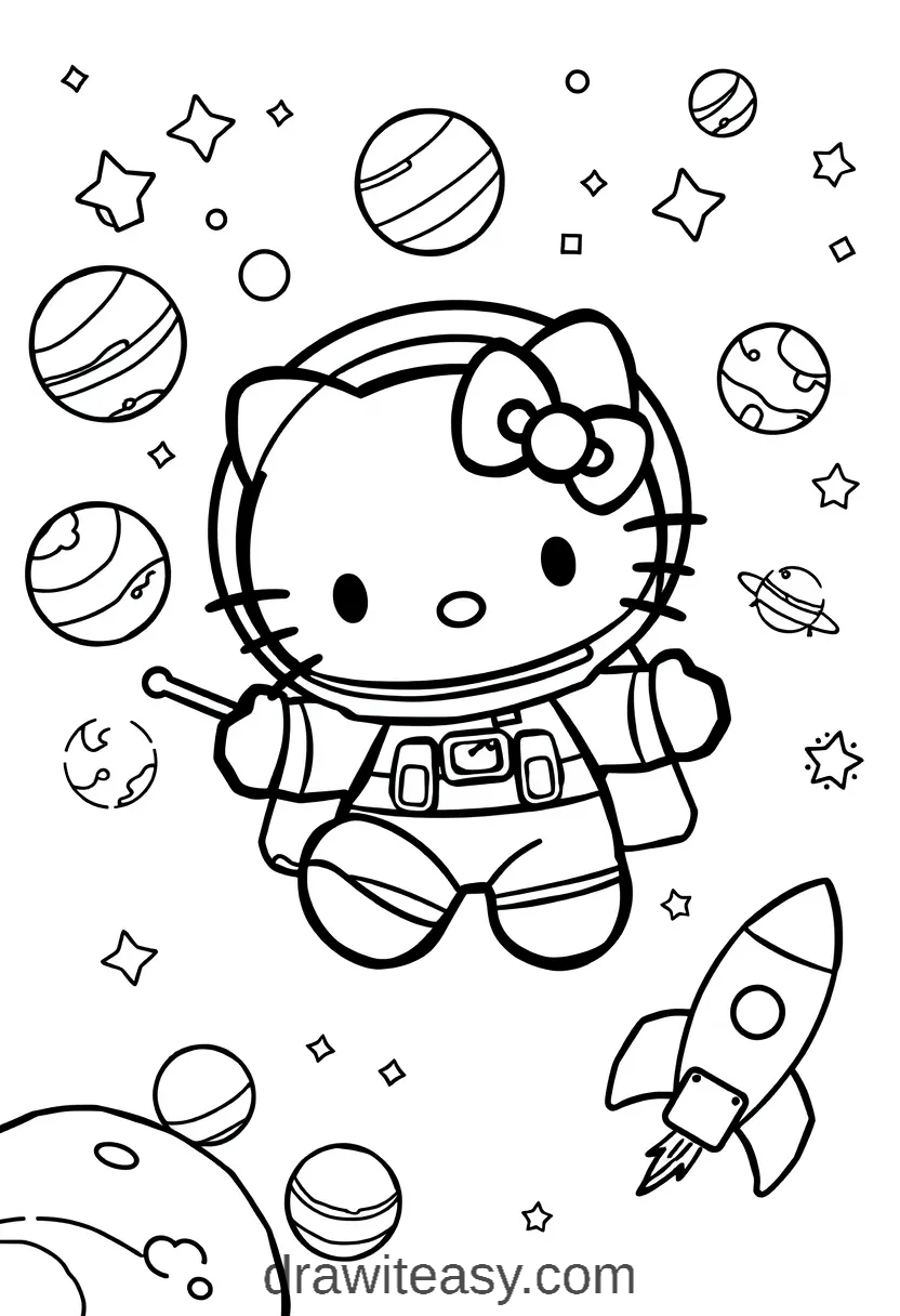 20 Adorable Hello Kitty Coloring Pages for Endless Fun! - Draw It Easy