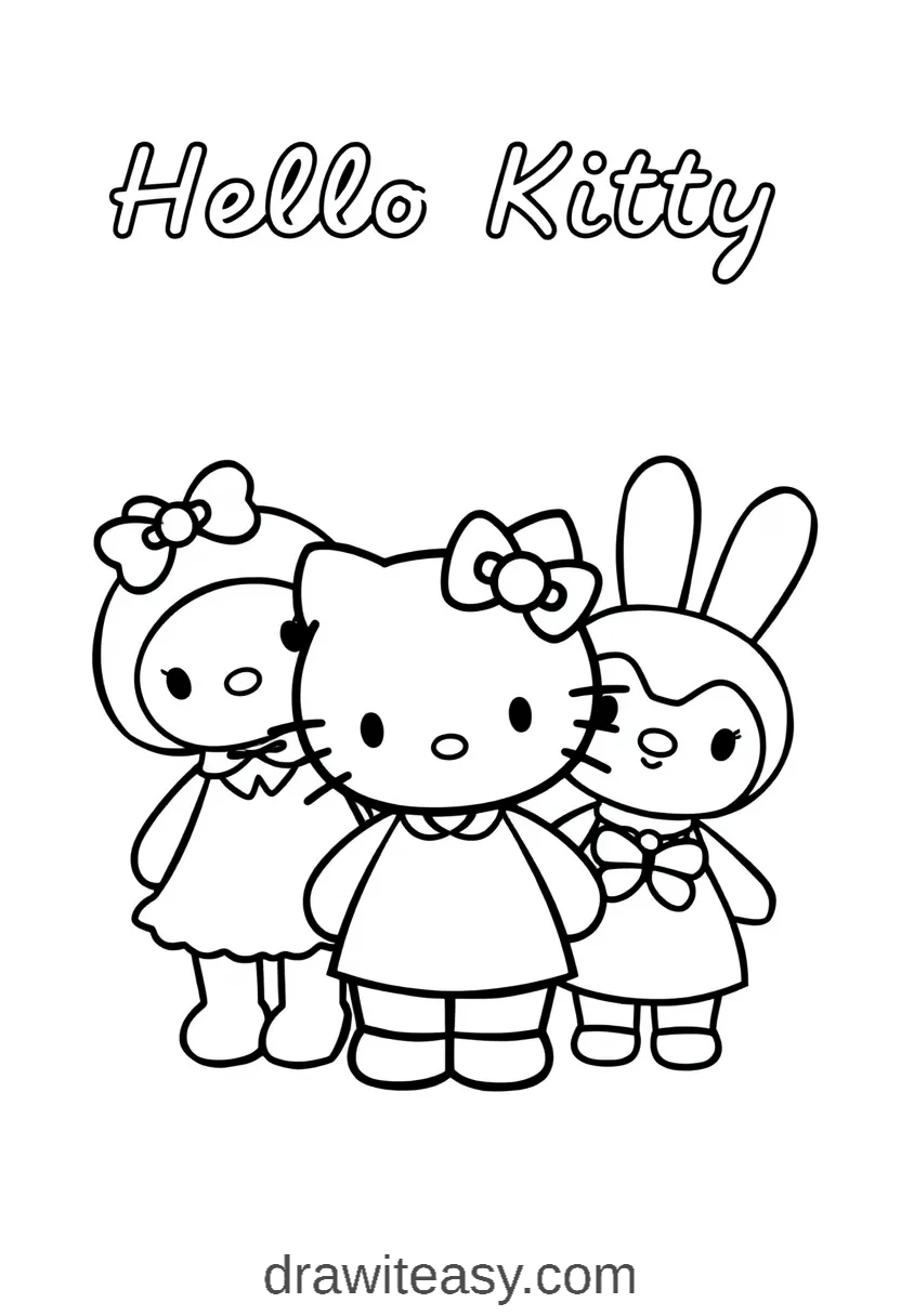 20 Adorable Hello Kitty Coloring Pages for Endless Fun! - Draw It Easy