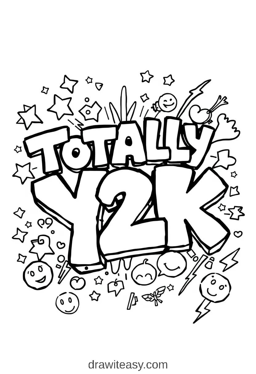 Super Cute! 20 Aesthetic Y2K Coloring Pages to Print - Draw It Easy