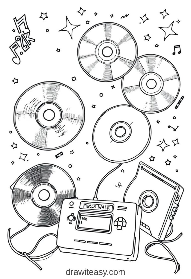 Super Cute! 20 Aesthetic Y2K Coloring Pages to Print - Draw It Easy